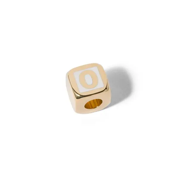Miu Miu Enameled Metal Dice Charm - White