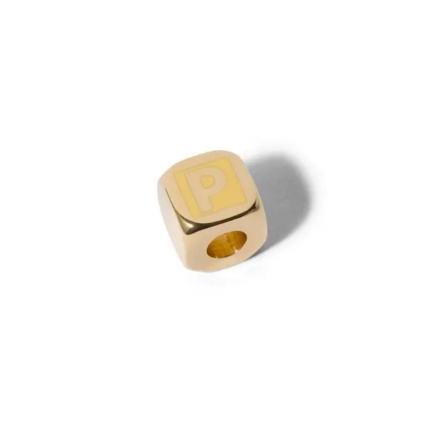 Miu Miu Enameled Metal Dice Charm - Vanilla
