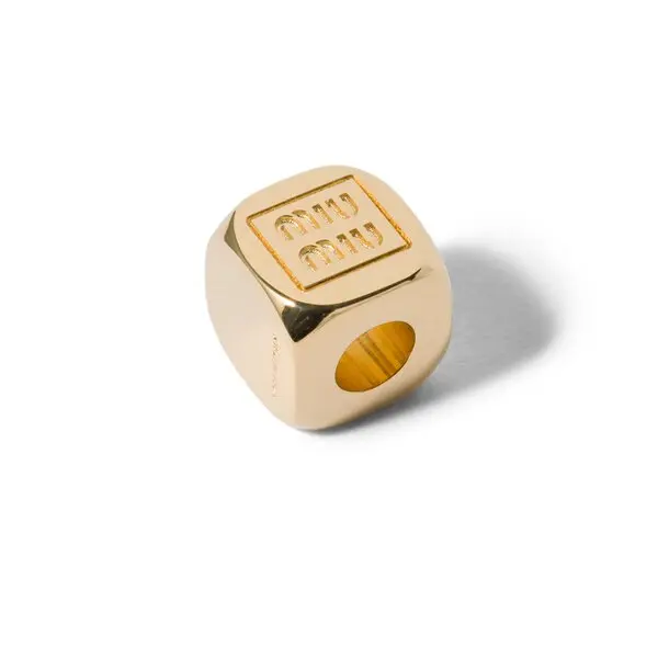 Miu Miu Enameled Metal Dice Charm - Red