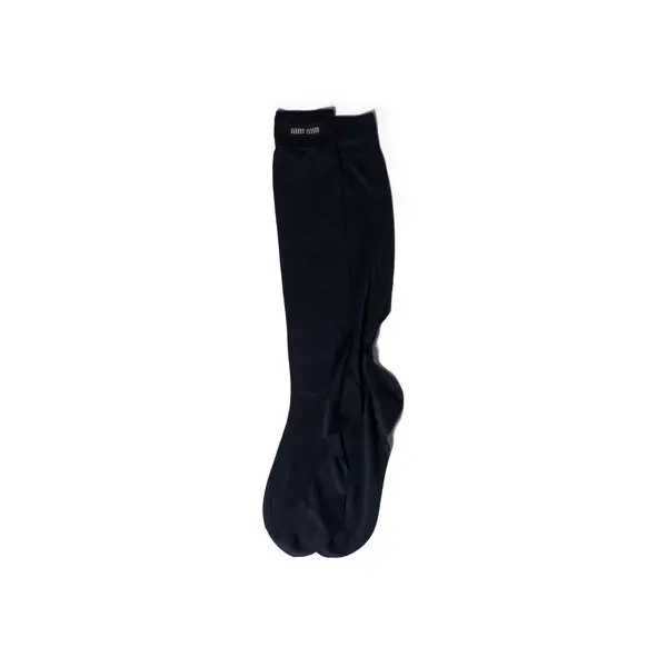 Miu Miu Silk Socks - Navy