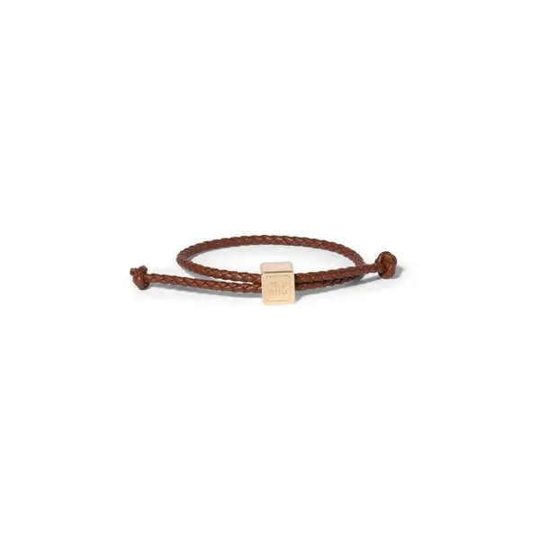 Miu Miu Leather Bracelet - Cognac
