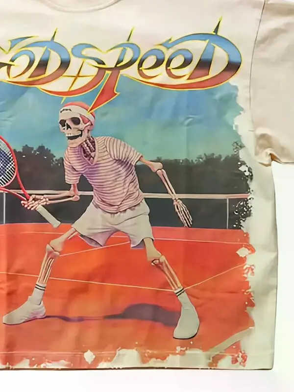 GODSPEED Top Spin Graphic-print T-shirt - Neutrals