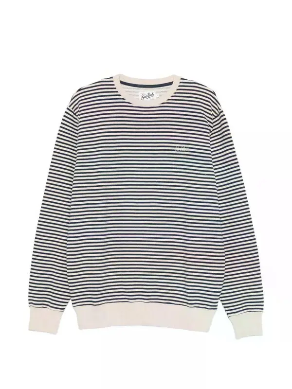 MC2 SAINT BARTH Striped Embroidered Sweatshirt