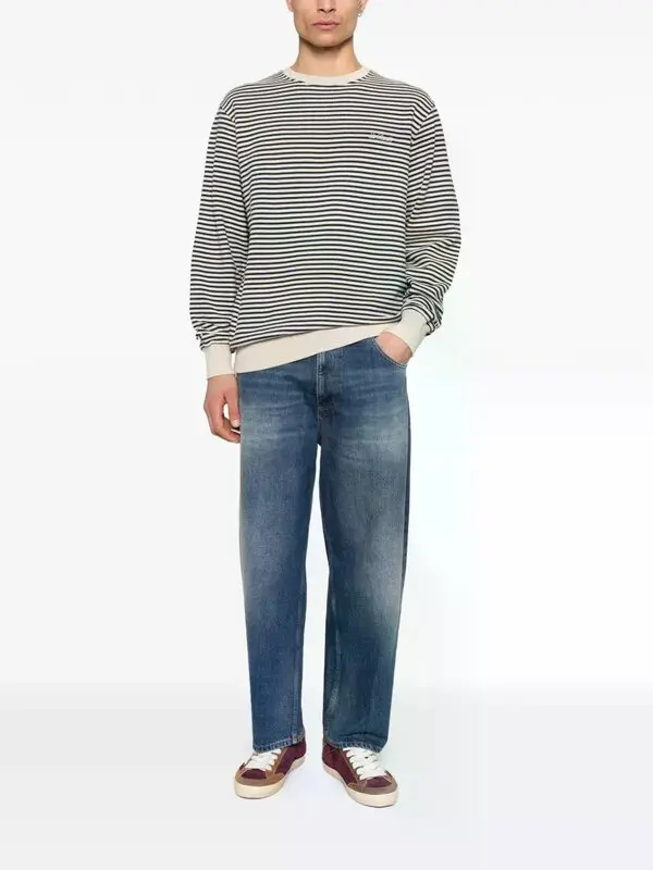 MC2 SAINT BARTH Striped Embroidered Sweatshirt