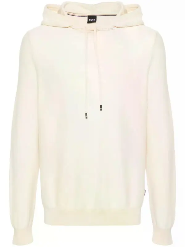BOSS Knitted Cotton-blend Hoodie