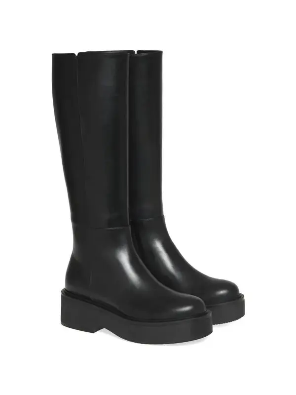 GIANVITO ROSSI Hiro Leather Boots - Black