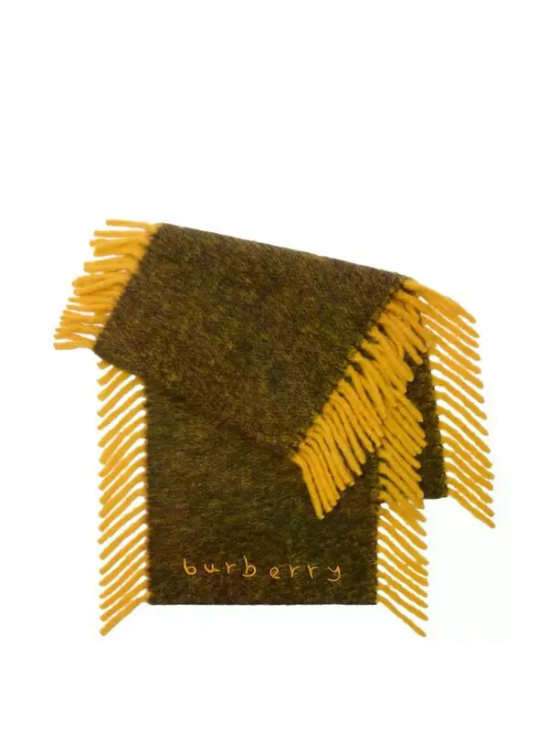 Burberry Alpaca Woo- Blend Happy Scarf - Brown