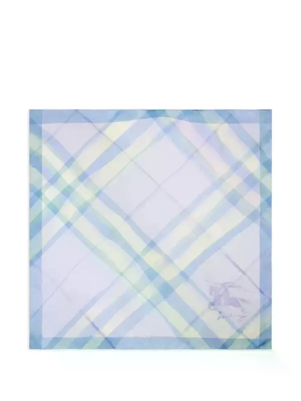 Burberry Watercolour Check Silk Scarf