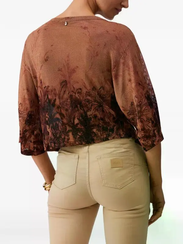 Liu Jo Printed Crew-neck Top