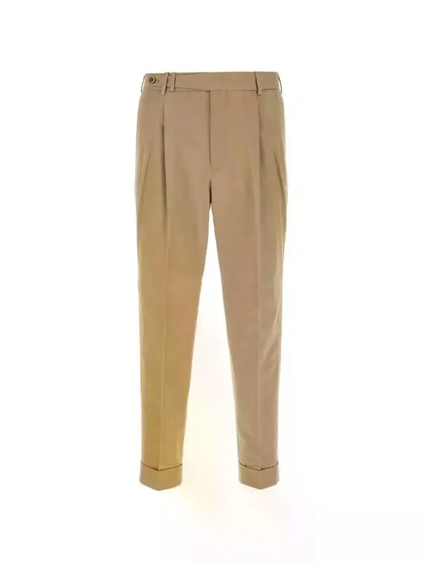 PT TORINO Cuffed Tapered Trousers - Neutrals