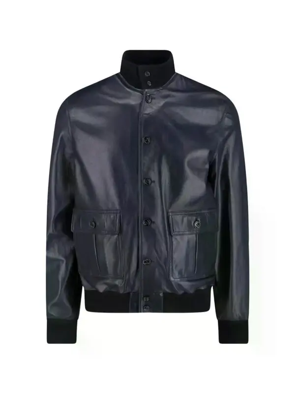 VALSTAR Buttoned Leather Jacket