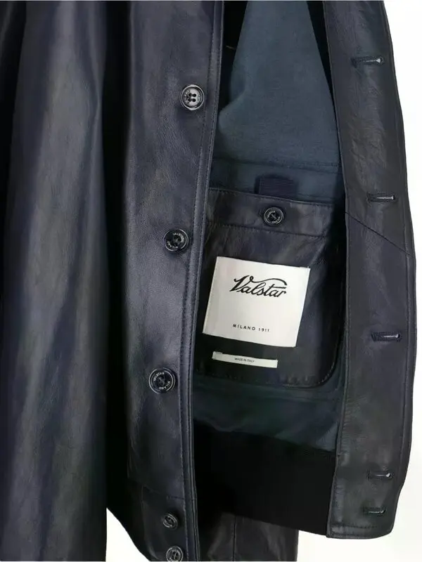 VALSTAR Buttoned Leather Jacket