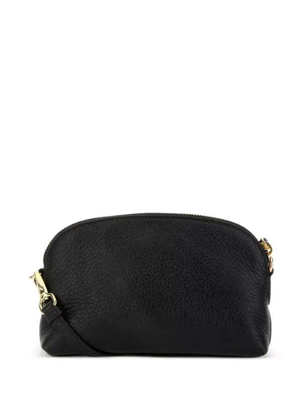 Prada Leather Crossbody With Logo Plaque