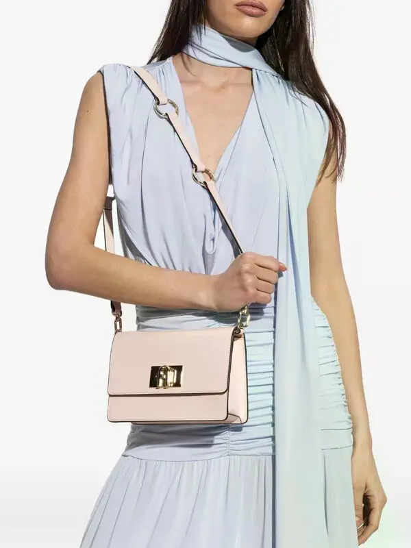 Furla Logo Clasp Shoulder Bag - Pink