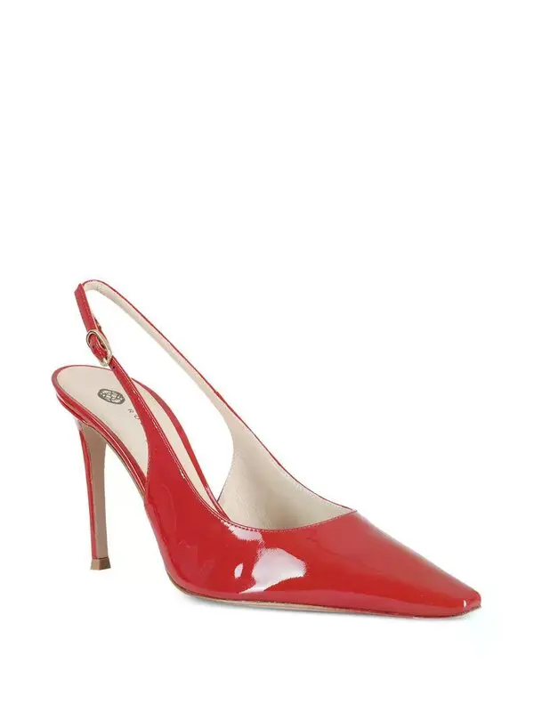 Roberto Festa Pointed-toe Slingback Leather Pumps - Red