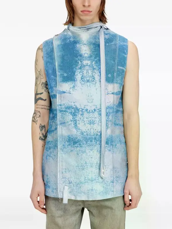 DIESEL® D-lormil-fsi Vest Deconstructed Denim