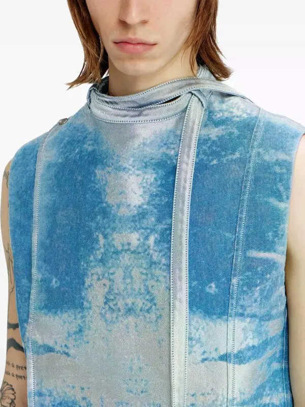 DIESEL® D-lormil-fsi Vest Deconstructed Denim