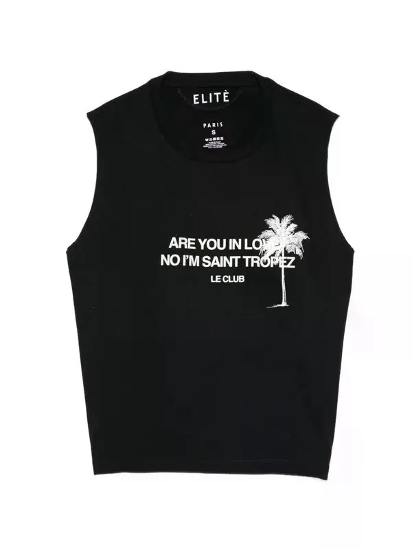 ELITE Palm-motif Vest - Black