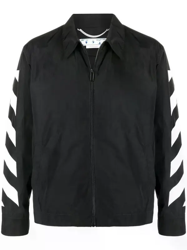 Off-White Diag-stripe Zipped Shirt Jacket