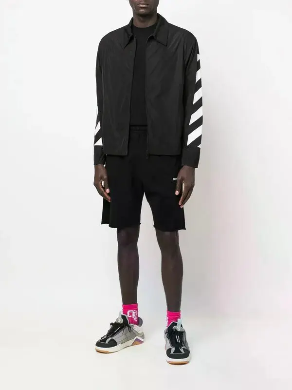Off-White Diag-stripe Zipped Shirt Jacket