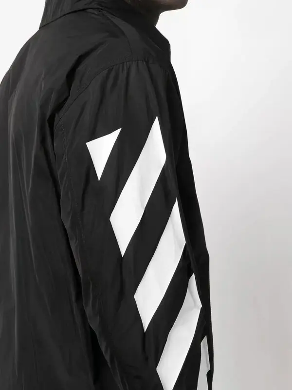 Off-White Diag-stripe Zipped Shirt Jacket
