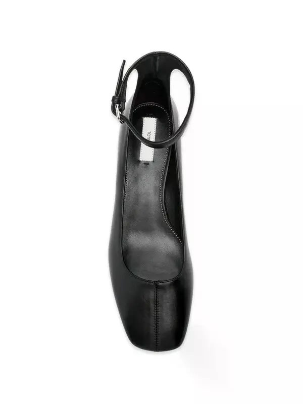 TOTEME Nappa Leather Square-toe Pumps - Black