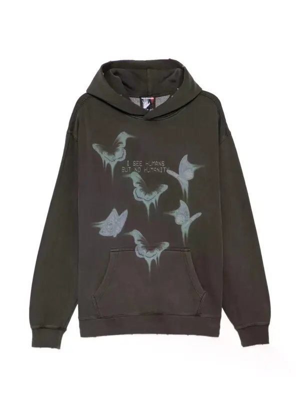 WARMAN Butterfly-print Hoodie