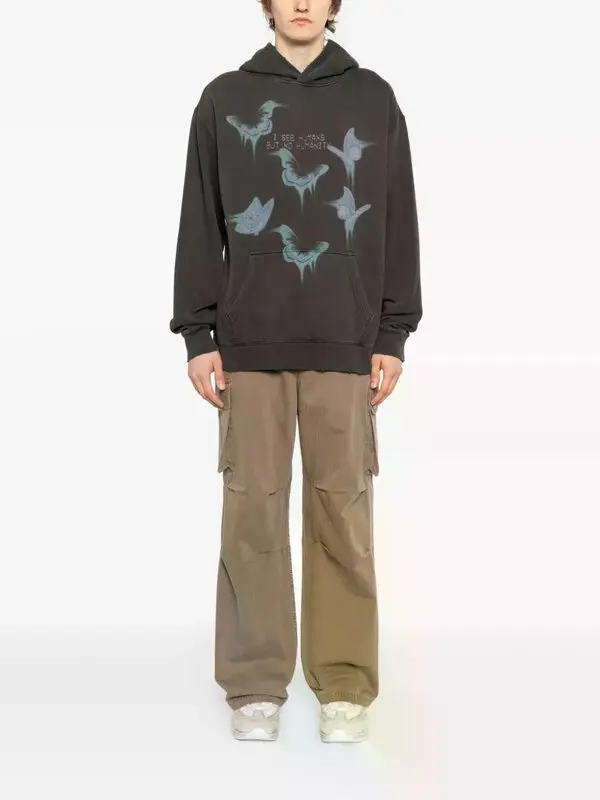 WARMAN Butterfly-print Hoodie