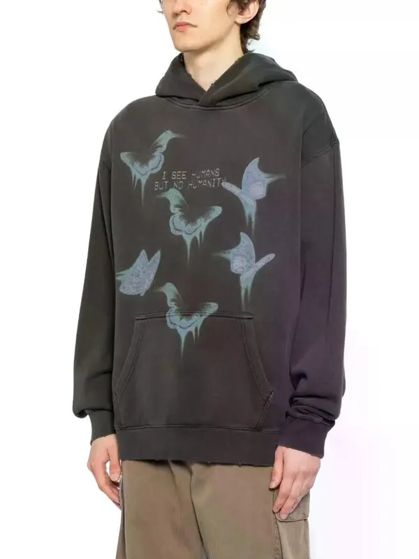 WARMAN Butterfly-print Hoodie
