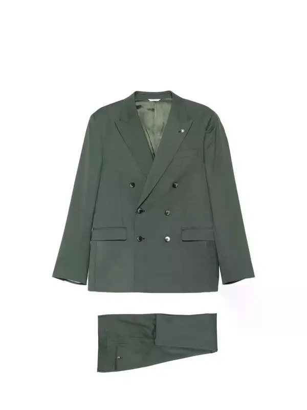 MANUEL RITZ Double-breasted Suit - Green