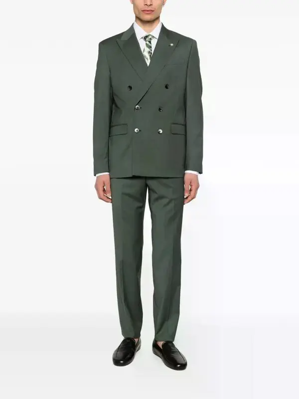 MANUEL RITZ Double-breasted Suit - Green