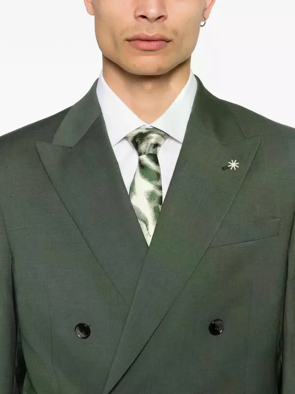 MANUEL RITZ Double-breasted Suit - Green