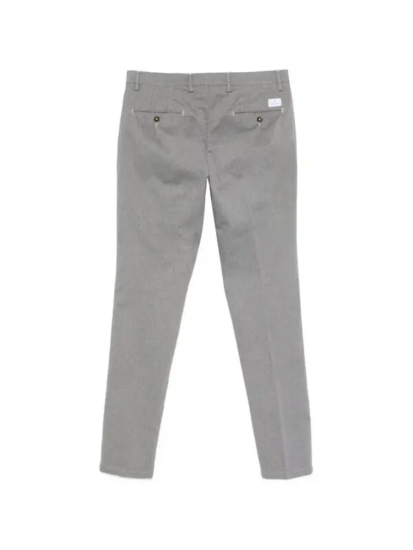 MANUEL RITZ Slim Fit Textured Trousers - Grey
