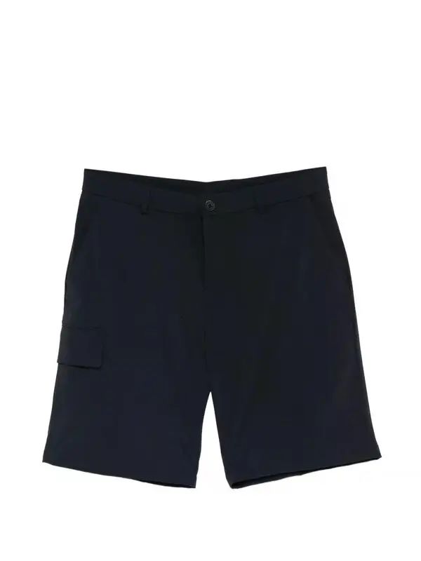 MANUEL RITZ Logo-patch Belt-loop Shorts - Blue