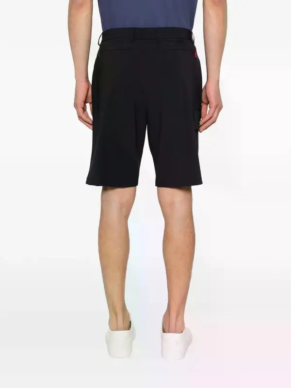 MANUEL RITZ Logo-patch Belt-loop Shorts - Blue