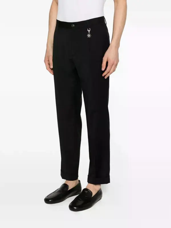 MANUEL RITZ Cuffed Hem Trousers - Black