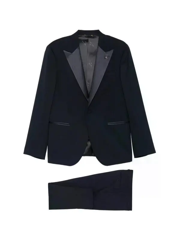 MANUEL RITZ Long-sleeve Pocket Suit - Blue