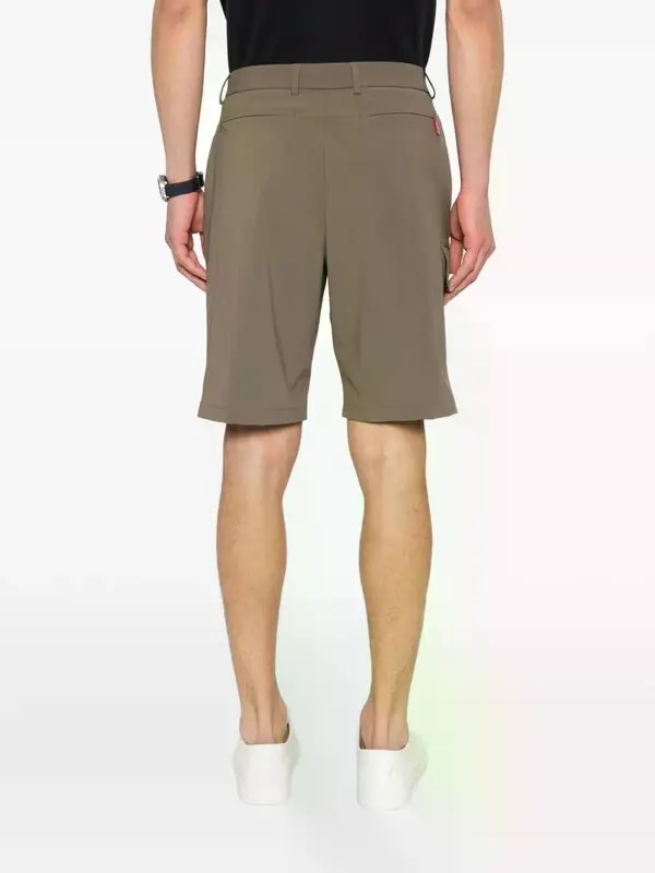 MANUEL RITZ Logo-patch Belt-loop Shorts - Neutrals