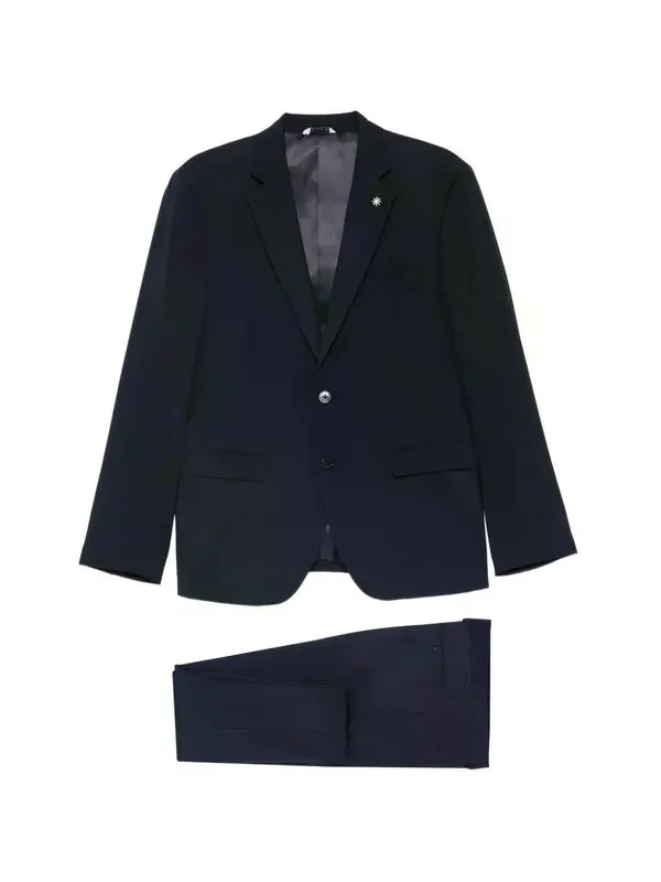 MANUEL RITZ Long-sleeve Pocket Suit - Blue