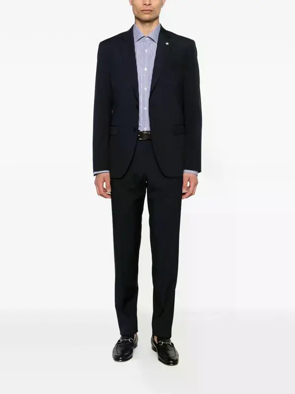 MANUEL RITZ Long-sleeve Pocket Suit - Blue