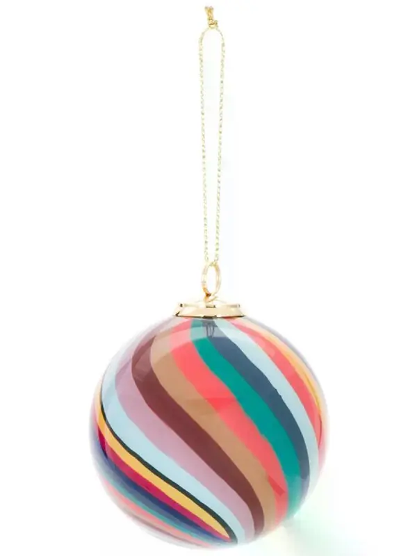 Paul Smith Striped Christmas Tree Bauble - Blue