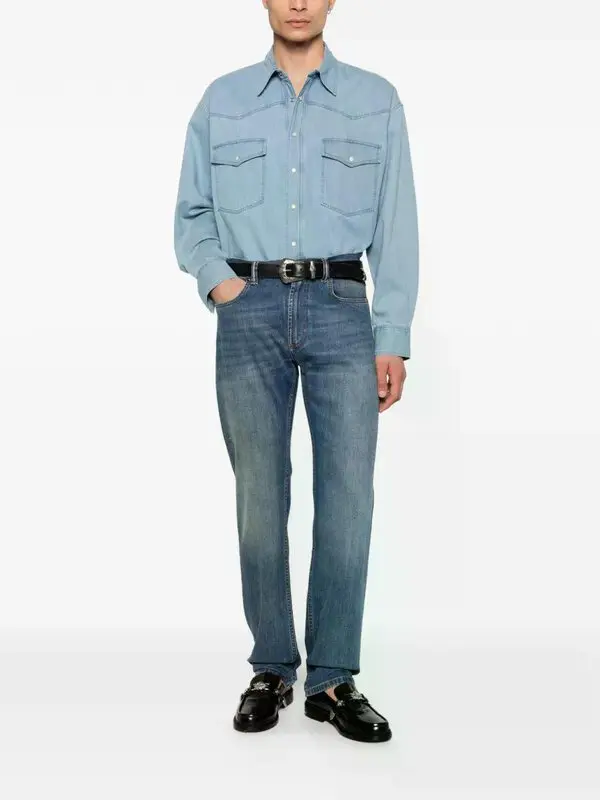 Versace Light Stonewashed Five-pocket Jeans - Blue
