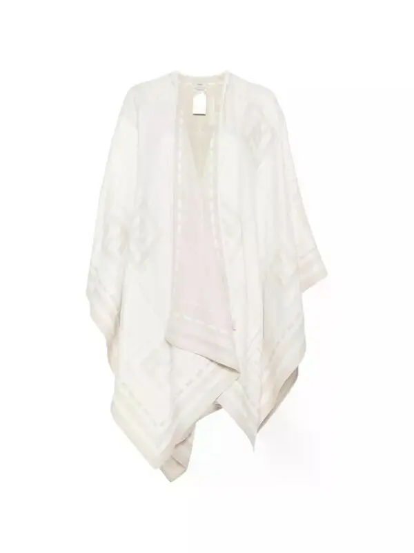 Fendi Geometric-patterned Cape - Neutrals