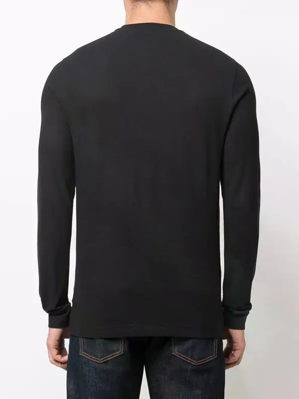 ZANONE Long-sleeved Cotton T-shirt - Black