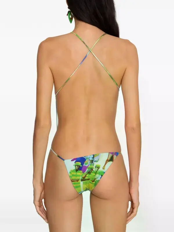 AMIR SLAMA Printed Tie Bikini