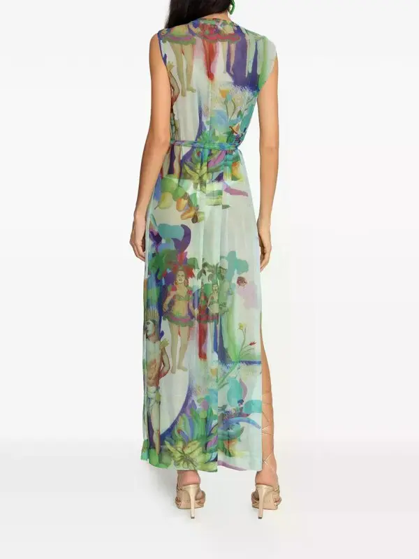 AMIR SLAMA Printed Maxi Dress