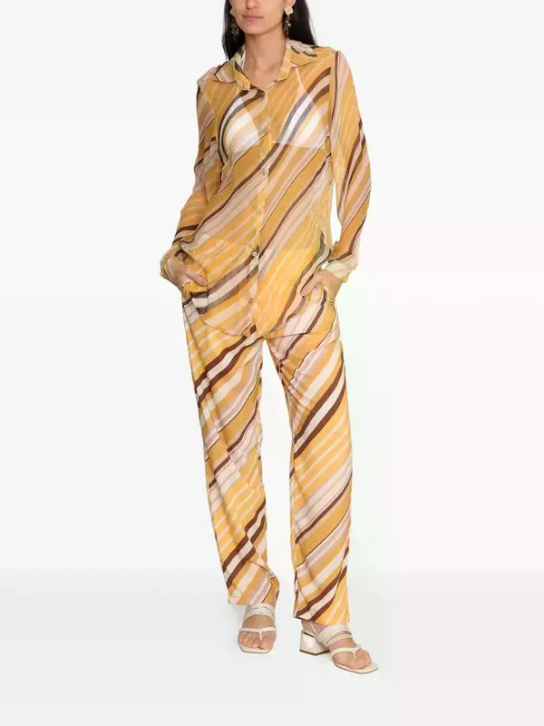 AMIR SLAMA Striped Buttoned Shirt