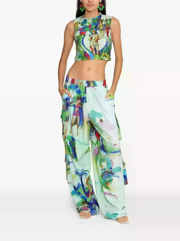 AMIR SLAMA Printed Trousers
