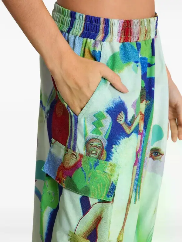 AMIR SLAMA Printed Trousers