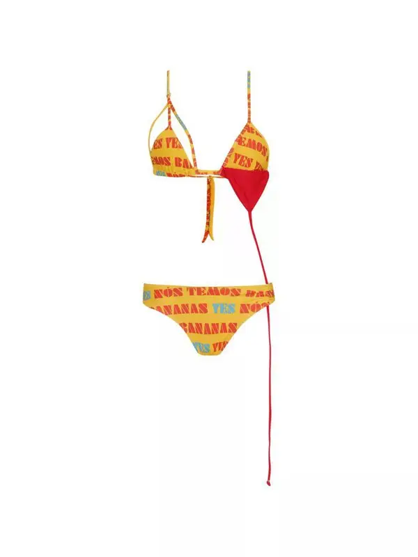 AMIR SLAMA Printed Tie Side Bikini